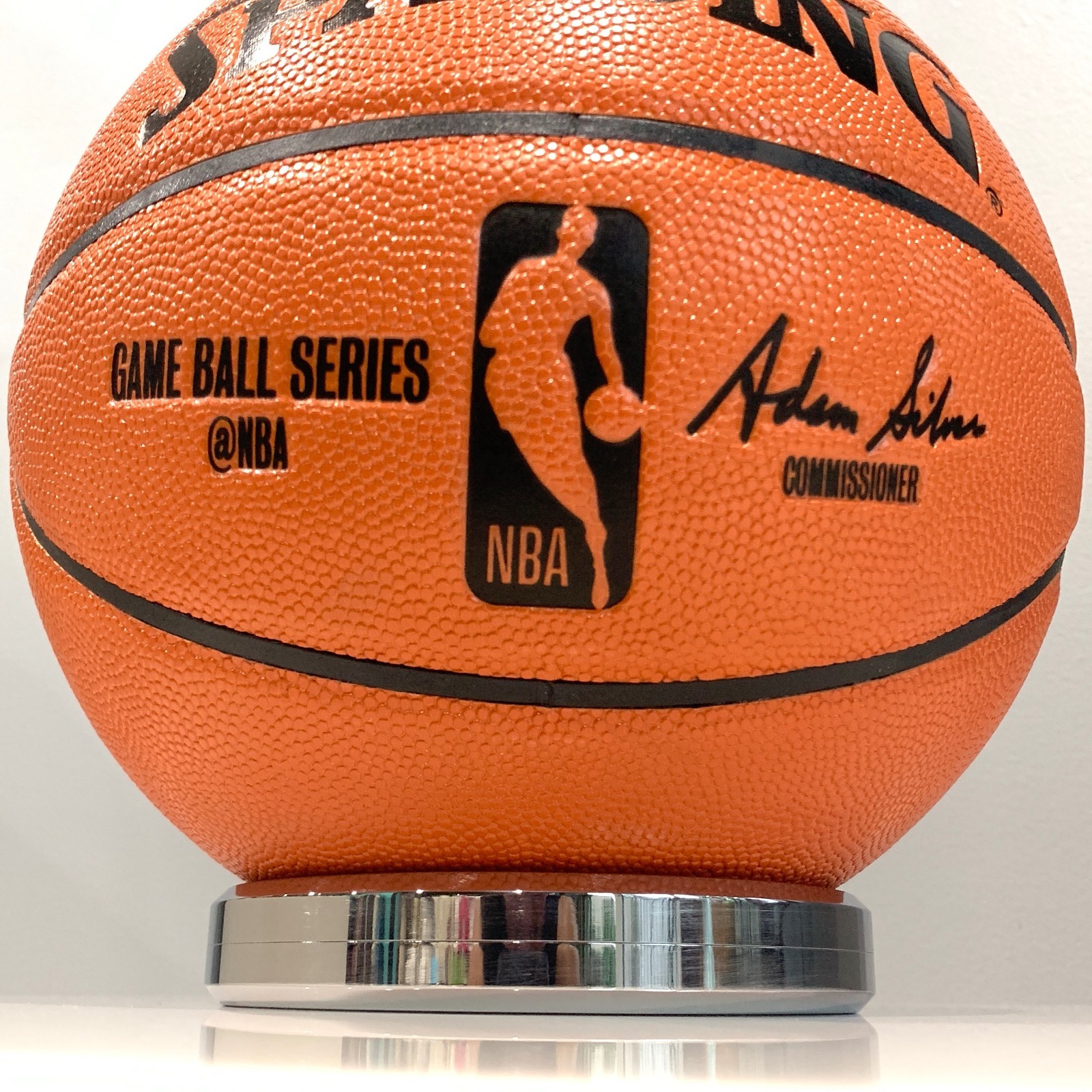 Modern Premium Polished Steel Signed Autographed Basketball Ball ...