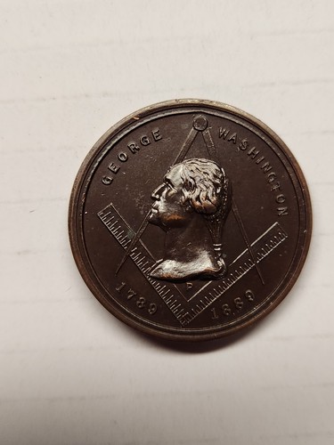 1889 George Washington Masonic Compass Square Plumb 28mm Token Rare | eBay