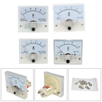 Useful Panel Meter Analog Voltage Gauge Measuring Plastic Rectangle ...