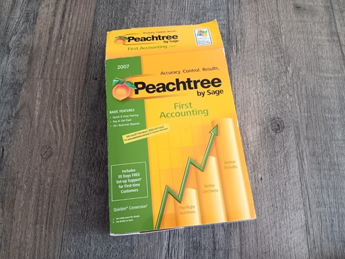 Peachtree By Sage First Accounting 2007 PC-ROM Boxset Microsoft Windows ...