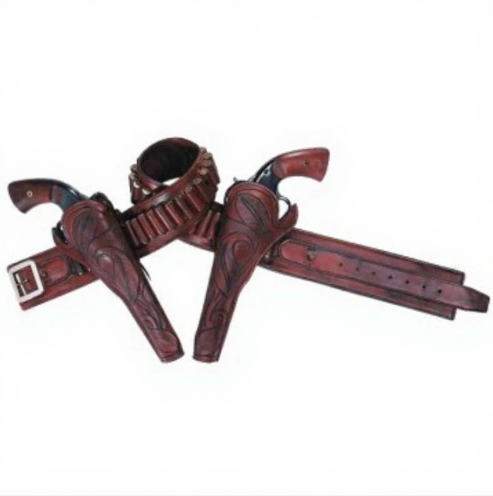Holster Gun Cartridge Belt Western Leather Belt Ammo Loops And Hammer ...