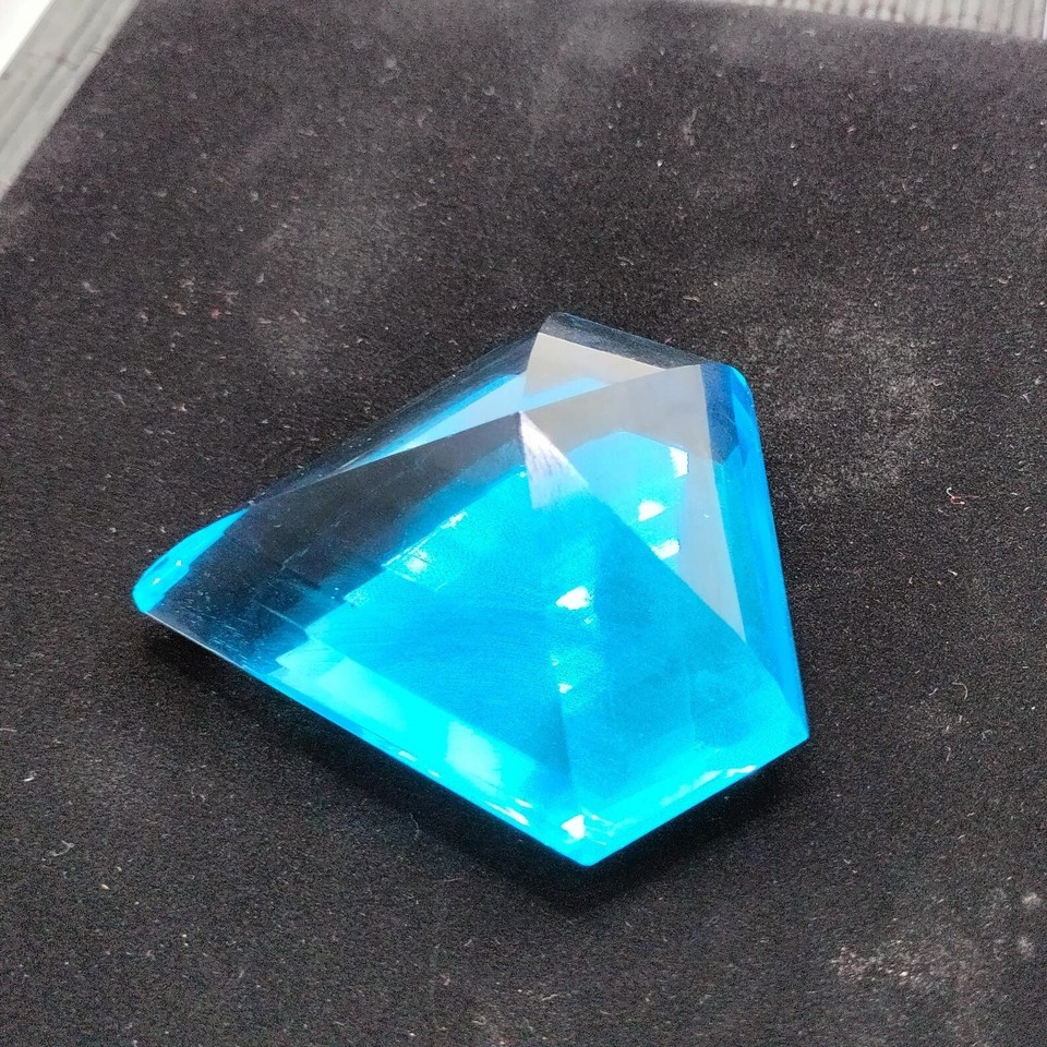 545 Ct GIE Certified Natural Swiss Blue Flawless Topaz Fancy Cut Loose Gemstone | eBay