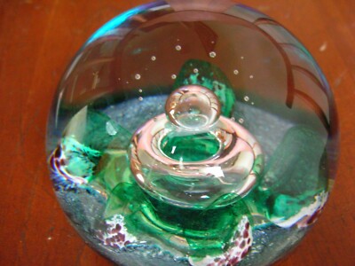 "Space Pool" Handblown Glass Paperweight by Scottish Borders Art Glass ...