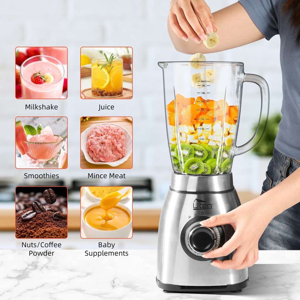 5-Speed Countertop Blender Professional Blender Fruit Juicer Smoothie ...