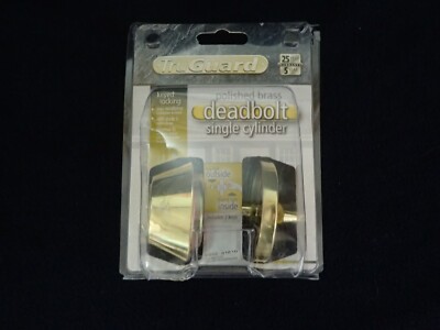 TruGuard Polished Brass Single Cylinder Deadbolt Lock New in Package | eBay