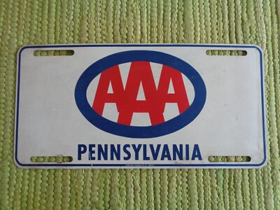 Vintage AAA Pennsylvania License Plate Triple A PA Tag American ...