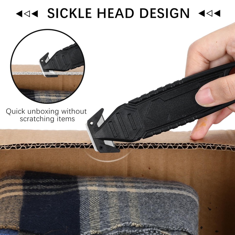 30 Pcs Safety Box Cutter Knife of Stainless Steel Concealed Blade ...