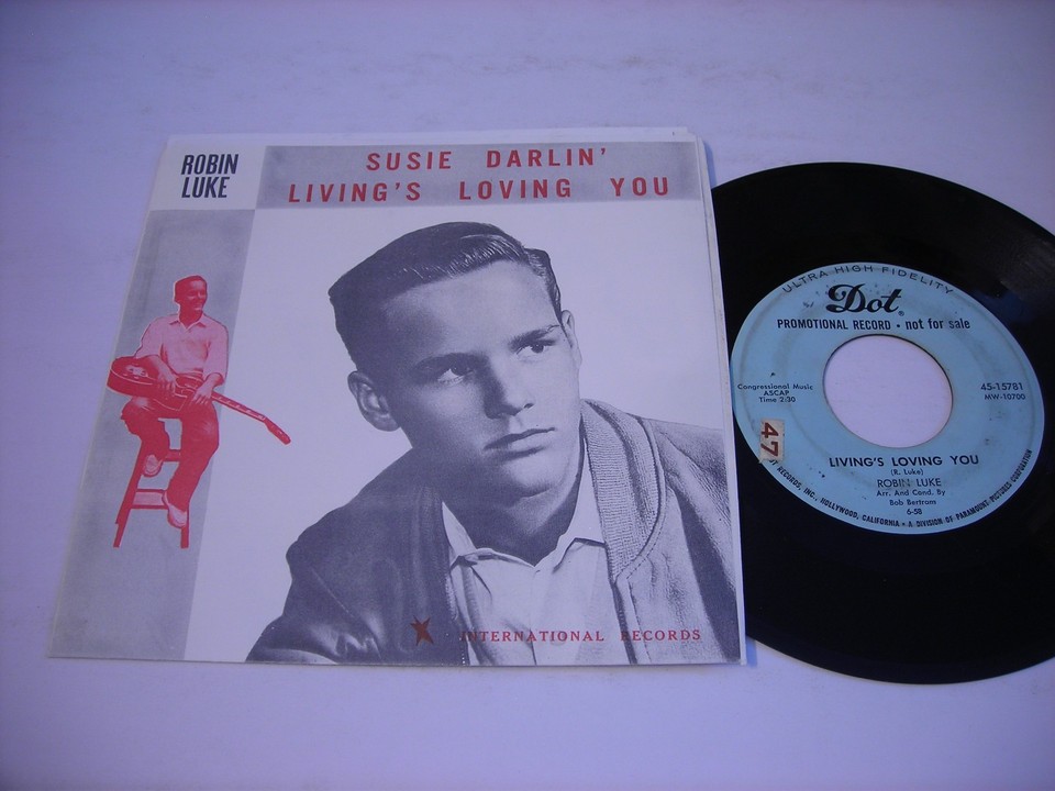 PROMO w PICTURE SLEEVE Robin Luke Susie Darlin' / Living's Loving You ...
