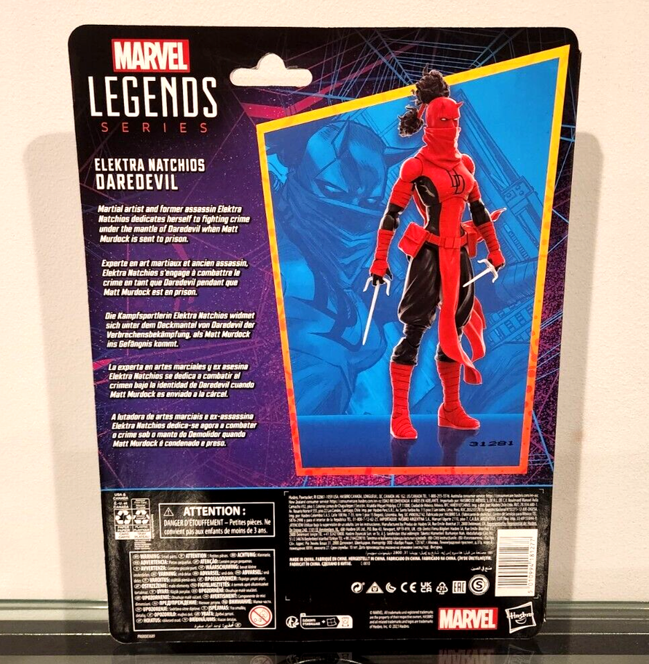 HASBRO MARVEL LEGENDS RETRO CARD DAREDEVIL(ELEKTRA NATCHIOS) | eBay