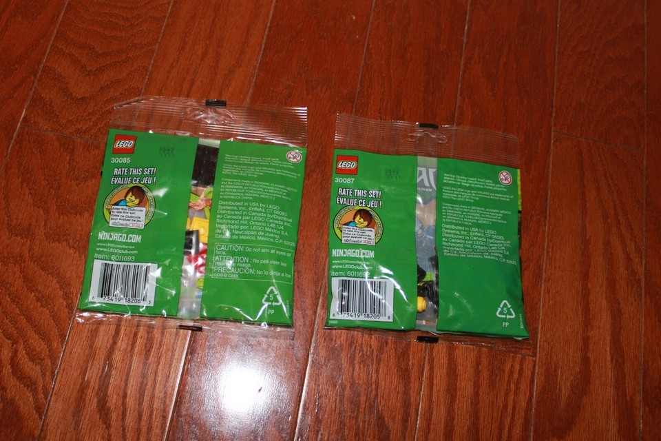 Lego 30085 and Lego 30087 Ninjago Jay and Cole Polybags - New, Sealed ...