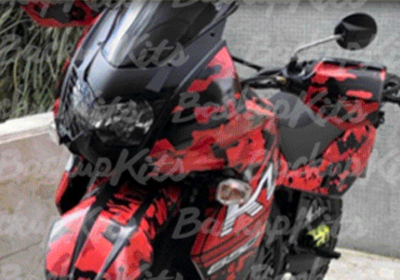 KLR 650 GRAPHIC KIT DECALS STICKERS SUPERRED CAMMO (2008 - 2018) | eBay