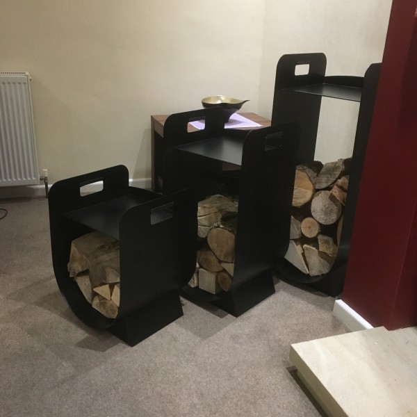 New Made O' Metal Indoor Home Fireplace Fire Log Holder Storage Steel ...