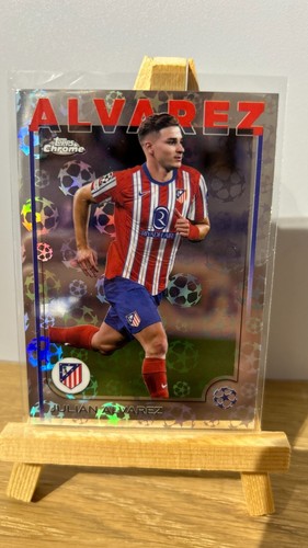 Topps UCC Chrome 2024-25 | Julian Alvarez Logofractor | Atletico Madrid ...