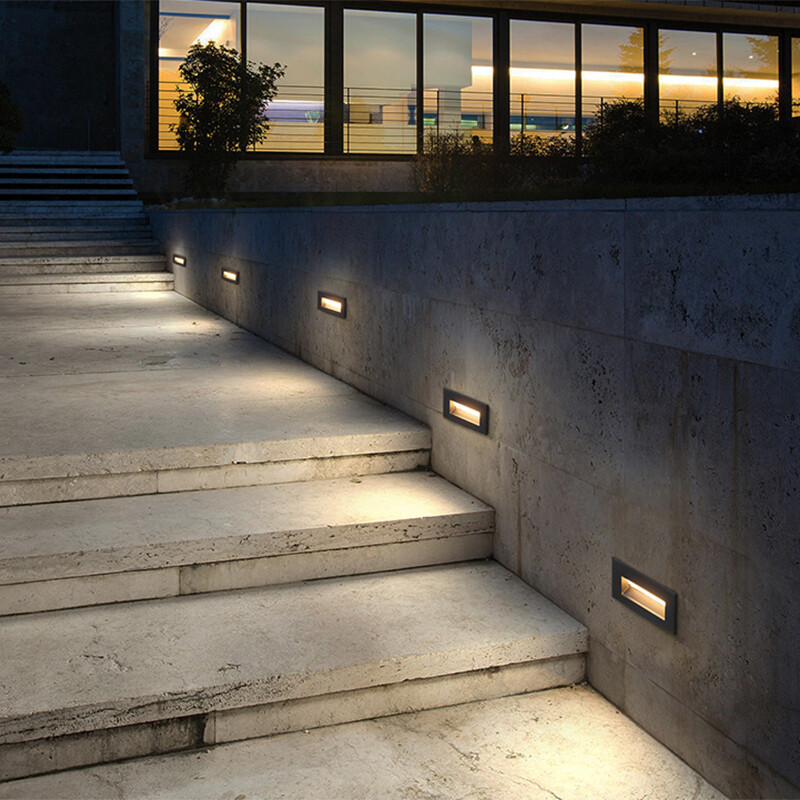 6W SMD LED Outdoor/Indoor Foot Lamp Fixture Steps Corner Wall Light ...