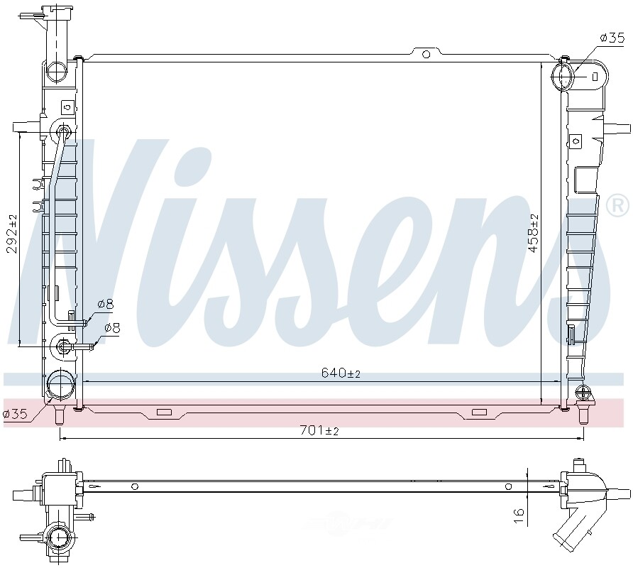 Radiator-GL, GAS, Natural Front Nissens 675015 for sale online | eBay