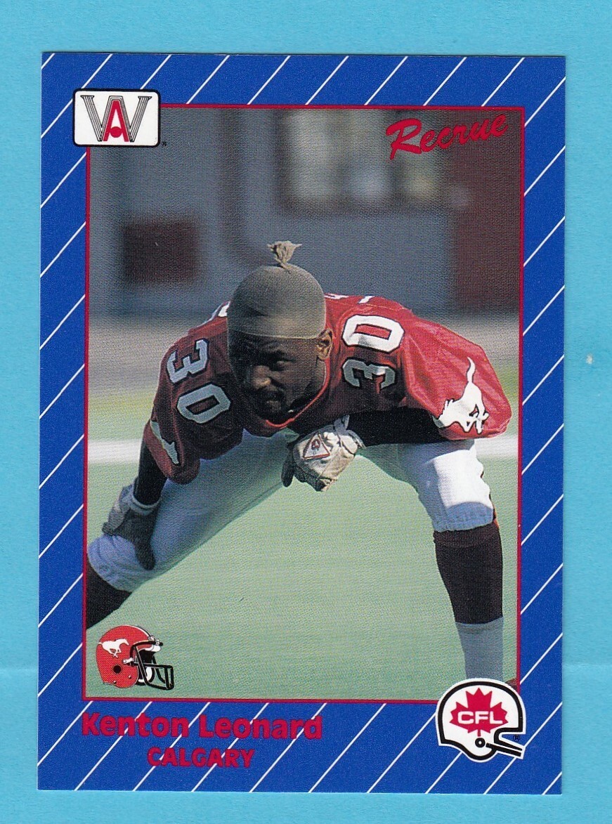 1991 AW Sports Canadian Football - Kenton Leonard - Stampeders Box 737 ...
