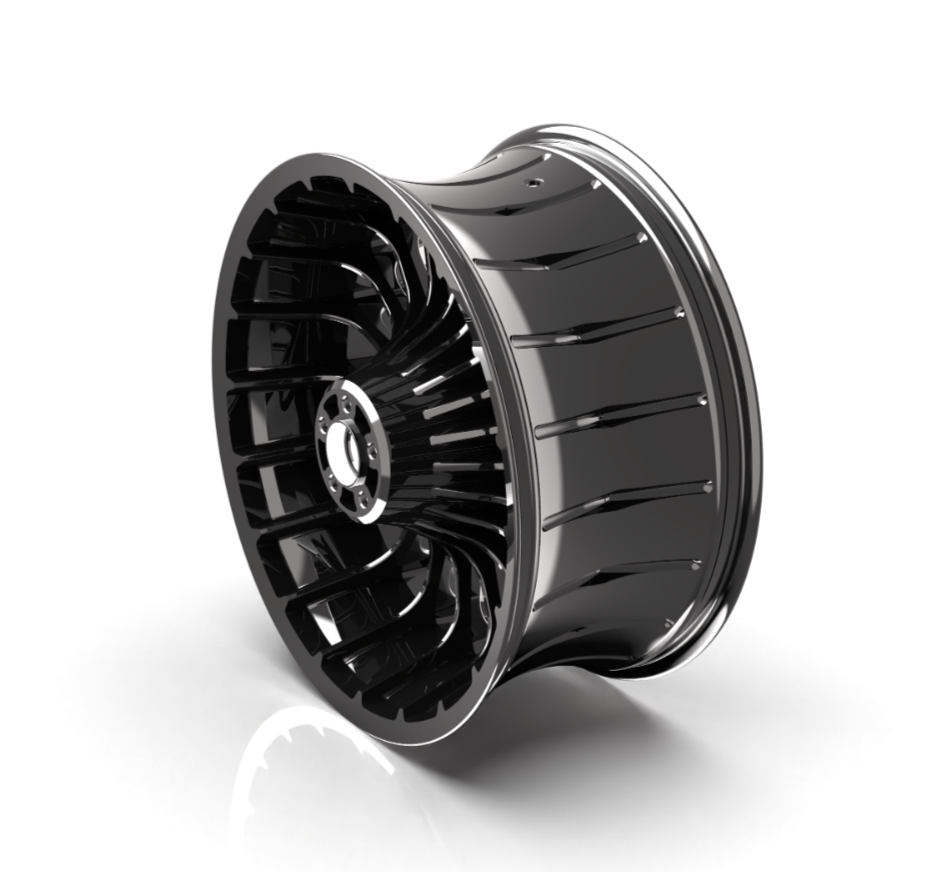 Gloss black Rear 18x8.5 Inch Tubeless spoke Wheels for HD 2018+ Fatboy ...