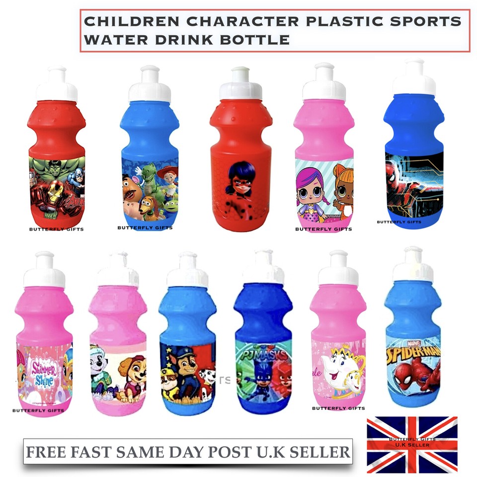 KIDS CHARACTER WATER DRINKS JUICE CHILDREN'S SCHOOL PICNIC SPORTS ...