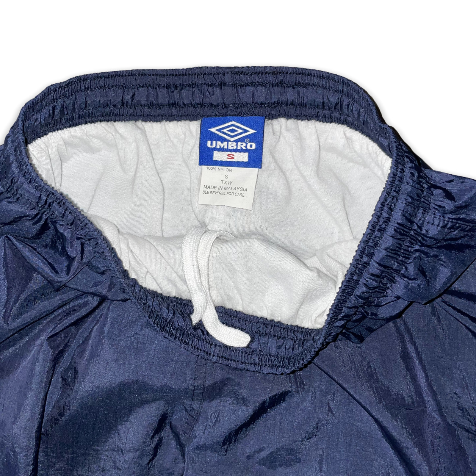 Rare Vintage 90s Umbro Nylon Glanz Soccer Pants Navy … - Gem