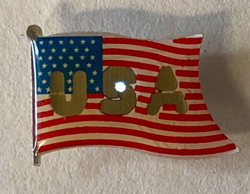 Patriotic Flashing Light USA American Flag Pin | eBay