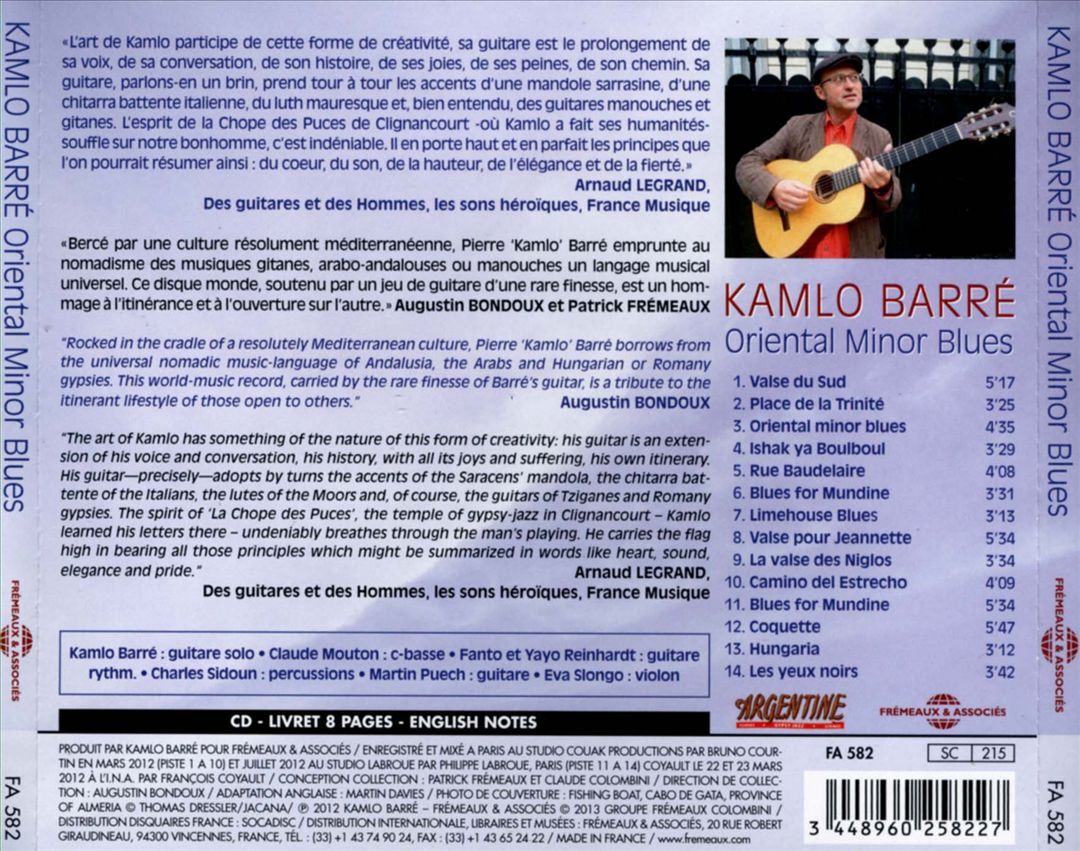 KAMLO BARRÉ ORIENTAL MINOR BLUES NEW CD 3448960258227 | eBay