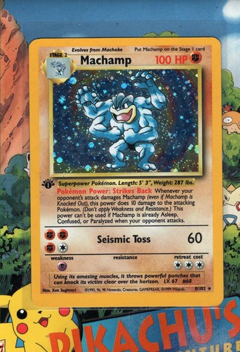Pokémon TCG Machamp Base Set 8/102 Holo 1st Edition Holo Rare LP | eBay