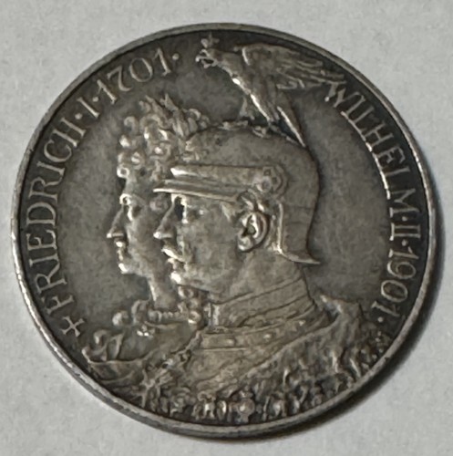 1901 A GERMANY GERMAN STATES PRUSSIA WILHELM II Silver 5 Mark Coin | eBay
