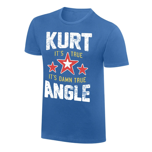 WWE Kurt Angle Ripple Junction Blue T-shirt Its Damn True - Size Medium ...