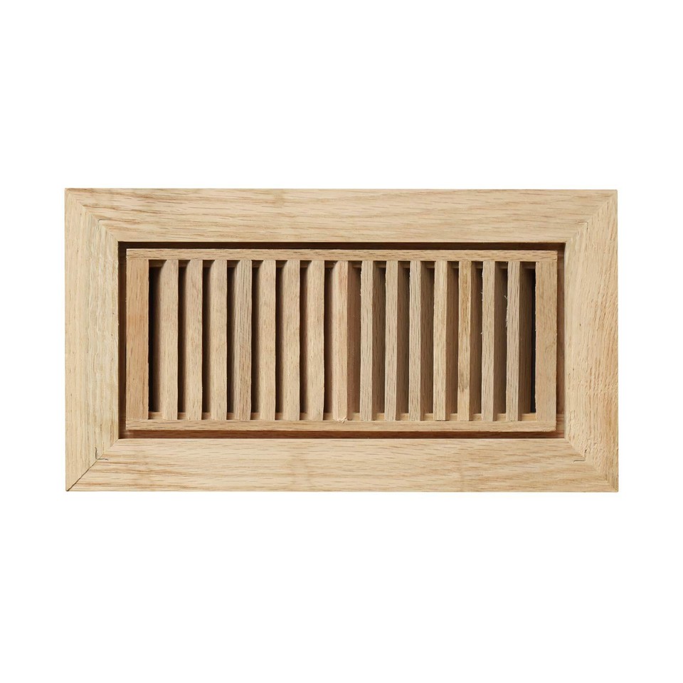 Wood Floor Register Vents 4 X 10 Inchduct Openingred Oak Flush Mount ...