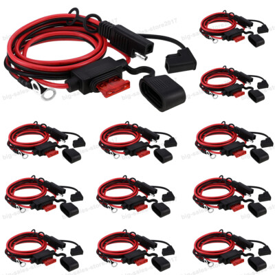 2FT Battery Terminal Ring Sae Connector Harness Charger Cable Extension ...