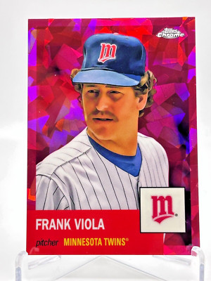 Frank Viola /100 SP 2022 Topps Chrome Platinum RED ATOMIC REFRACTOR #445 | eBay