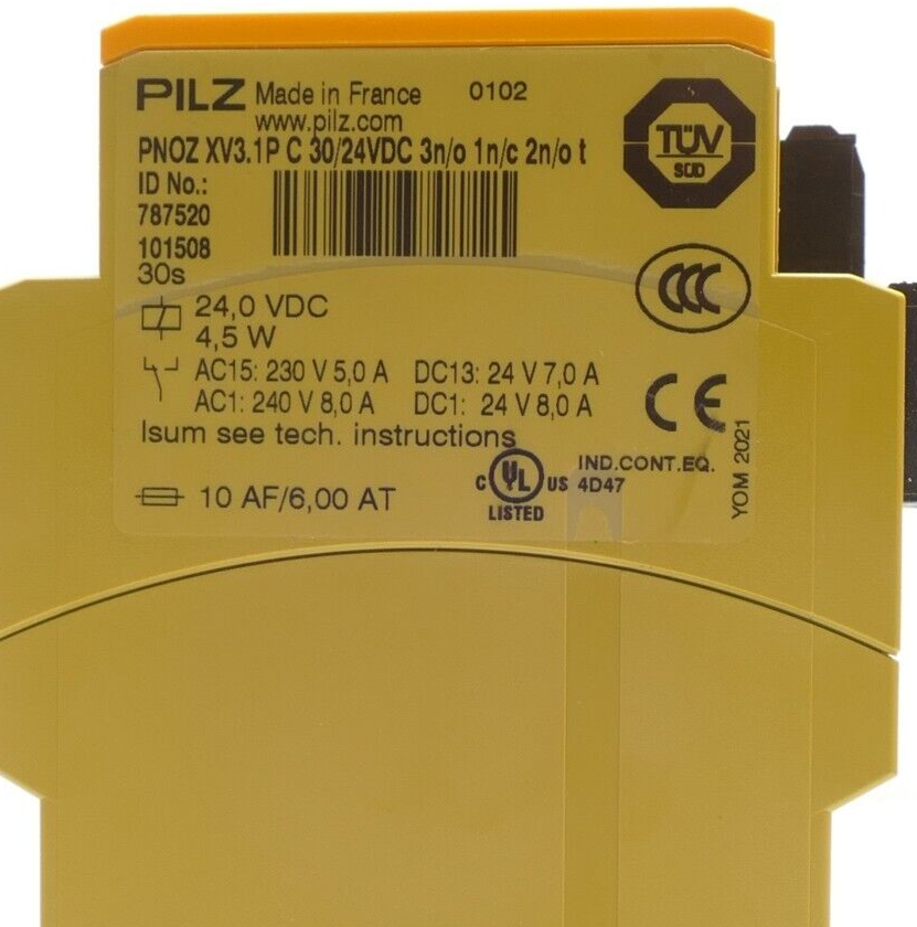 Pilz PNOZ XV3.1P C 30/24VDC 3n/o 1n/c 2n/o t Sicherheitsschaltgerät ...