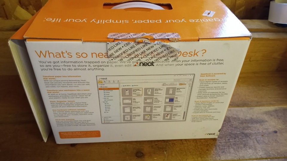Neat Company NeatDesk Desktop Scanner and Digital Filing System ND-1000 ...