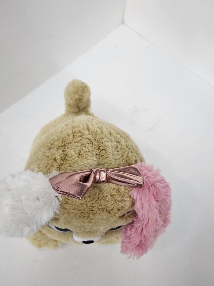 Present Pup Princess Puppy Interactive Plush Toy Dog Tan Pink Battery ...