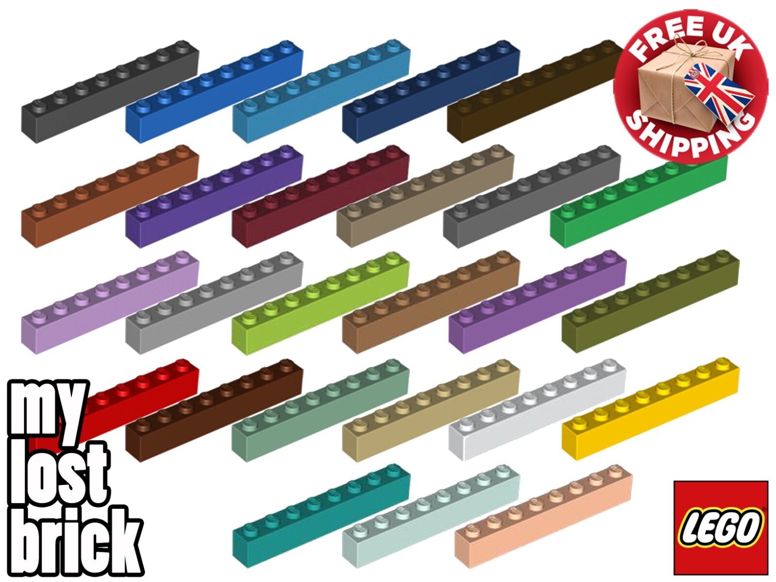 LEGO - Part 3008 - Bricks 1x8 + NEW + SELECT COLOUR / QUANTITY | eBay