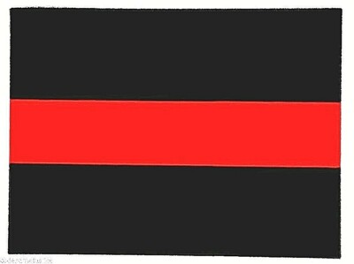 THIN RED LINE Highly Reflective FIREFIGHTER'S I.D. Vinyl Red Line DECAL ...