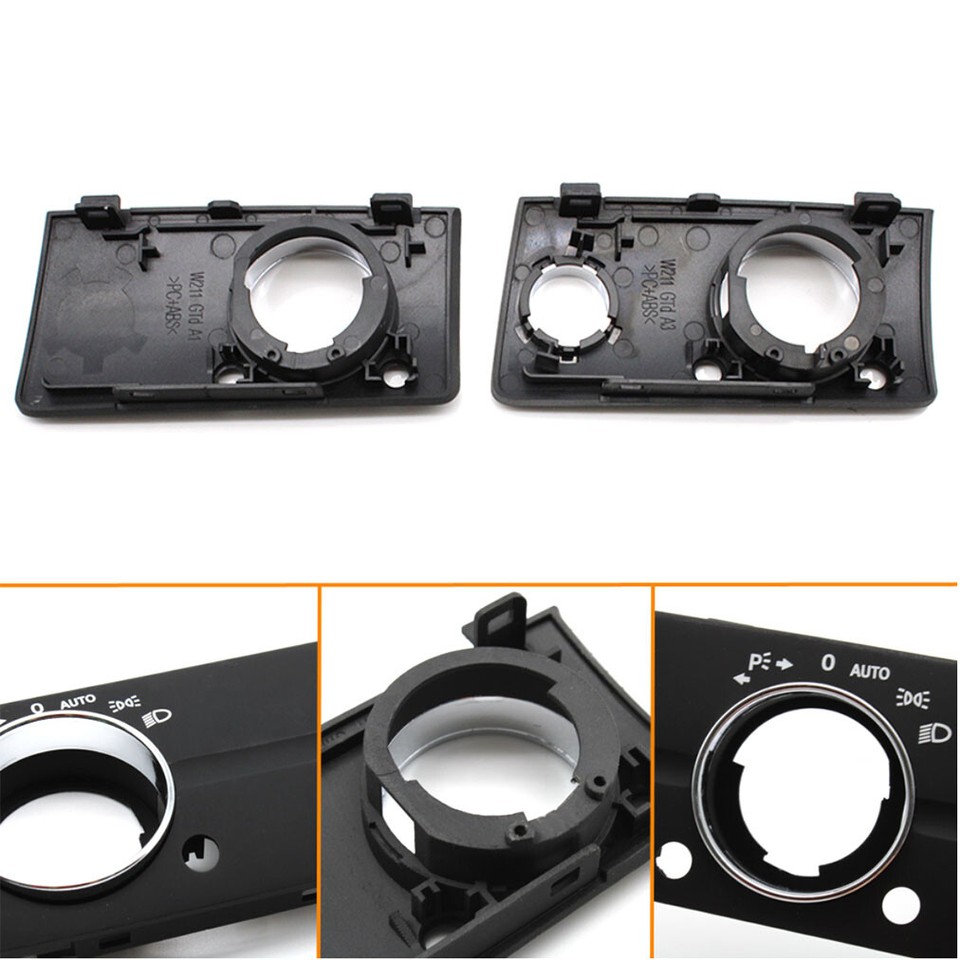 Black(B) Headlight Lamp Switch Panel Cover Trim For Benz E Class W211 ...