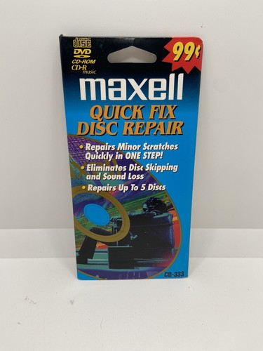 Maxwell Quick Fix Disc Repair Fixes 5 Discs 25215190803| eBay
