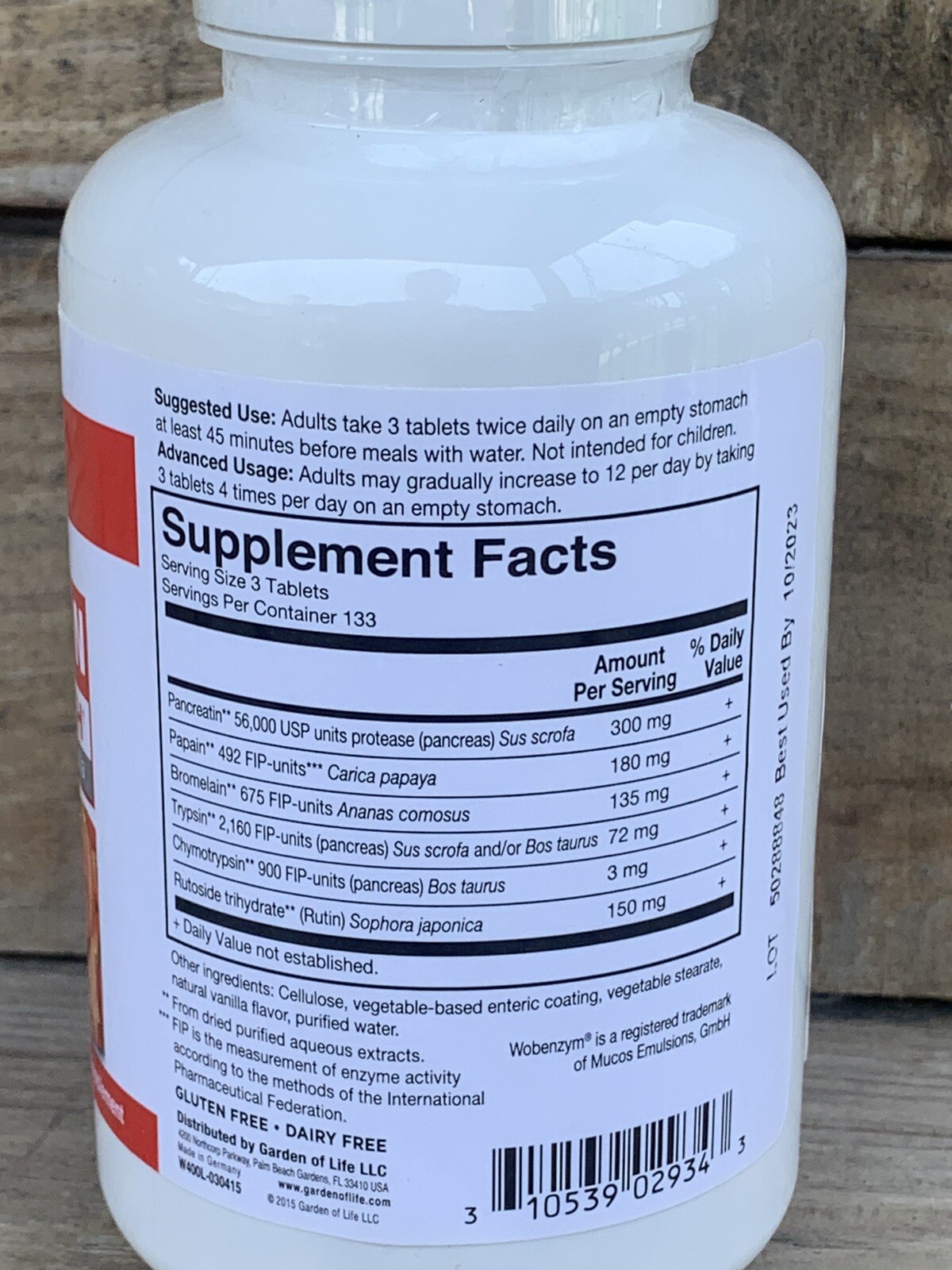 Garden of Life AGF-003 Wobenzym N - 800 Tablets for sale online | eBay