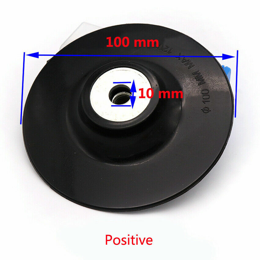 4'' 100mm Angle Grinder Rubber Backing Pad w/ M10 Lock Nut for Resin ...