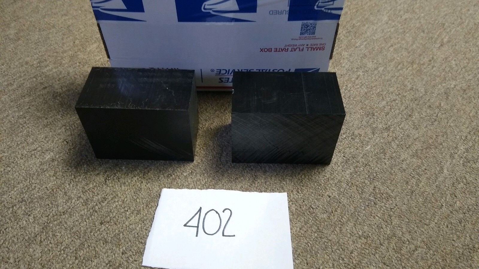 Black Plastic Delrin/Acetal sheet/block lot, 2 pieces CNC Mill CNC ...