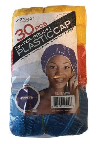 SHOWER CAPS DISPOSABLE PROCESSING 30 PCS COLORS DYEING PERM BATH SALON ...