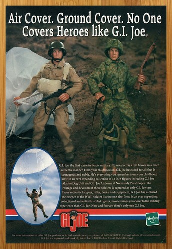 2000 GI Joe Marine Dog Unit/Paratrooper Action Figures Print Ad/Poster ...