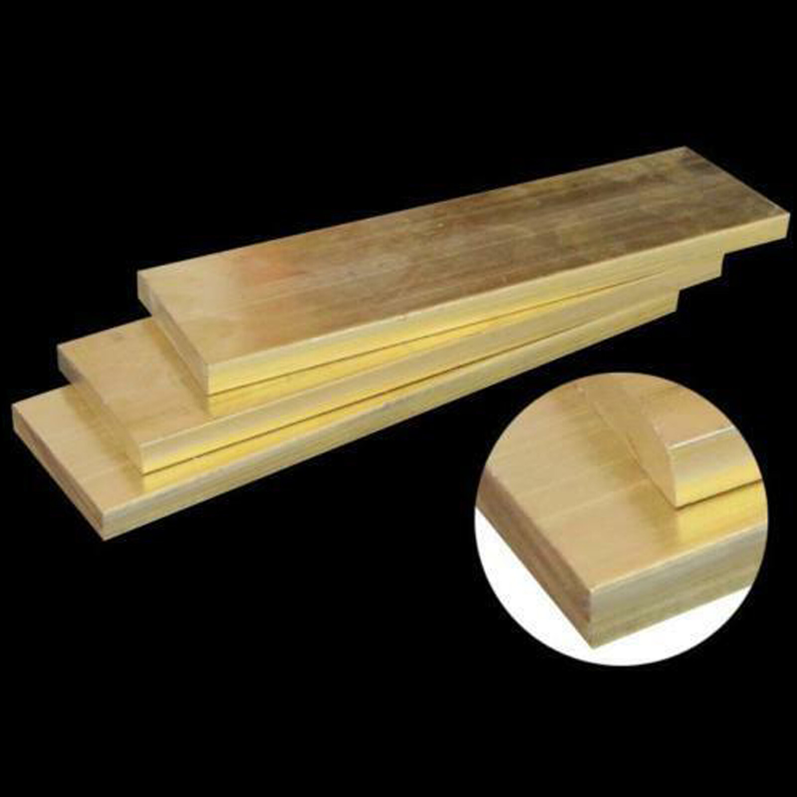 100mm/200mm/250mm/300mm long Brass Strip Row plate thick 3-10mm for ...