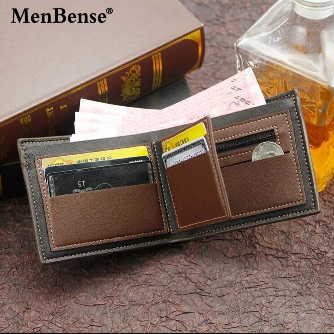 MenBense Classic Wallet For Men dark brown | eBay UK