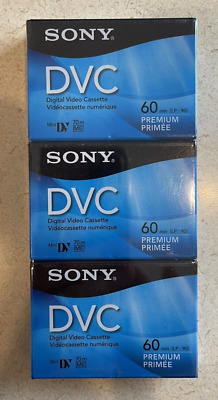 Sony 3-PACK DVC Digital Video Cassette 60 Min/LP90 Premium, MiniDV ...
