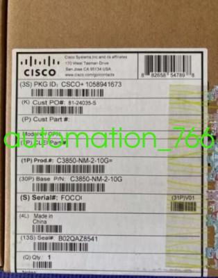 Brand new CISCO C3850-NM-2-10G Network module shipping Via Fedex or DHL ...