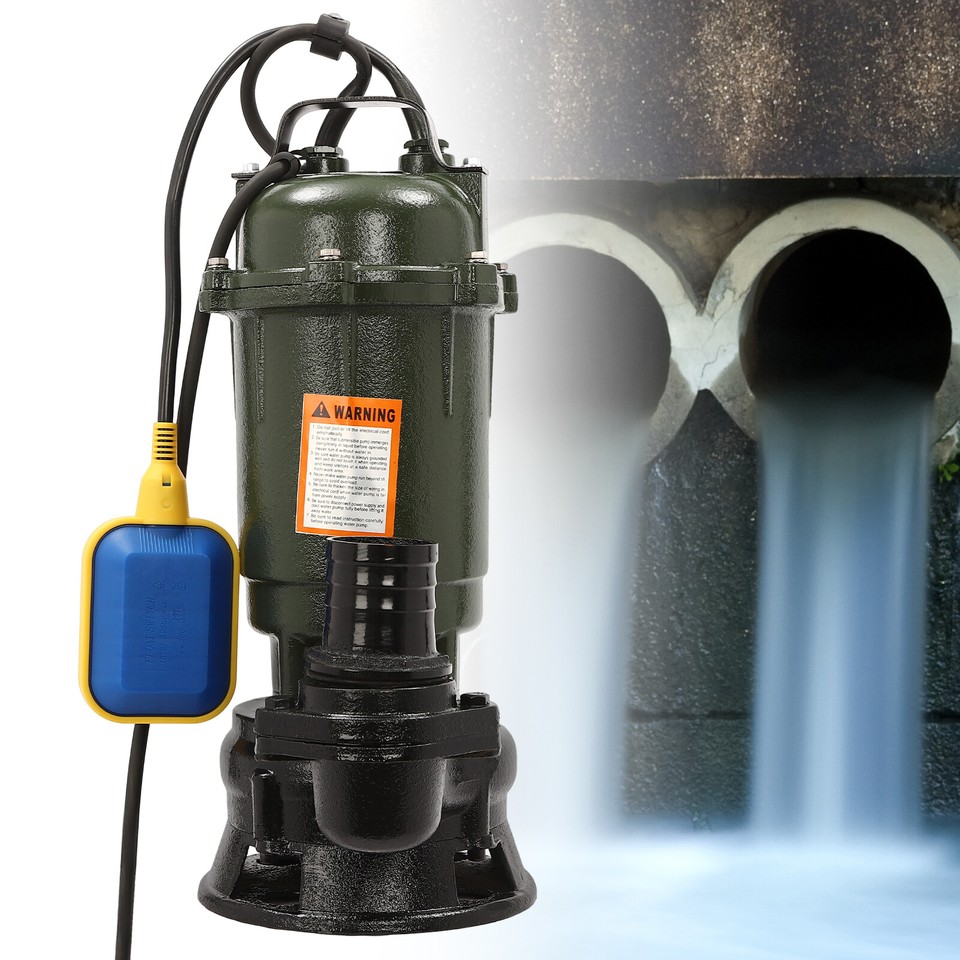 Sewage/Effluent Pump Ejector Pump 0.5HP Submersible Basement Sewer Pump ...