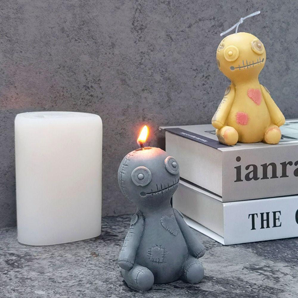 3D Curse Horror Doll Candles Mold Skull Silicone Candle Moulds Making ...