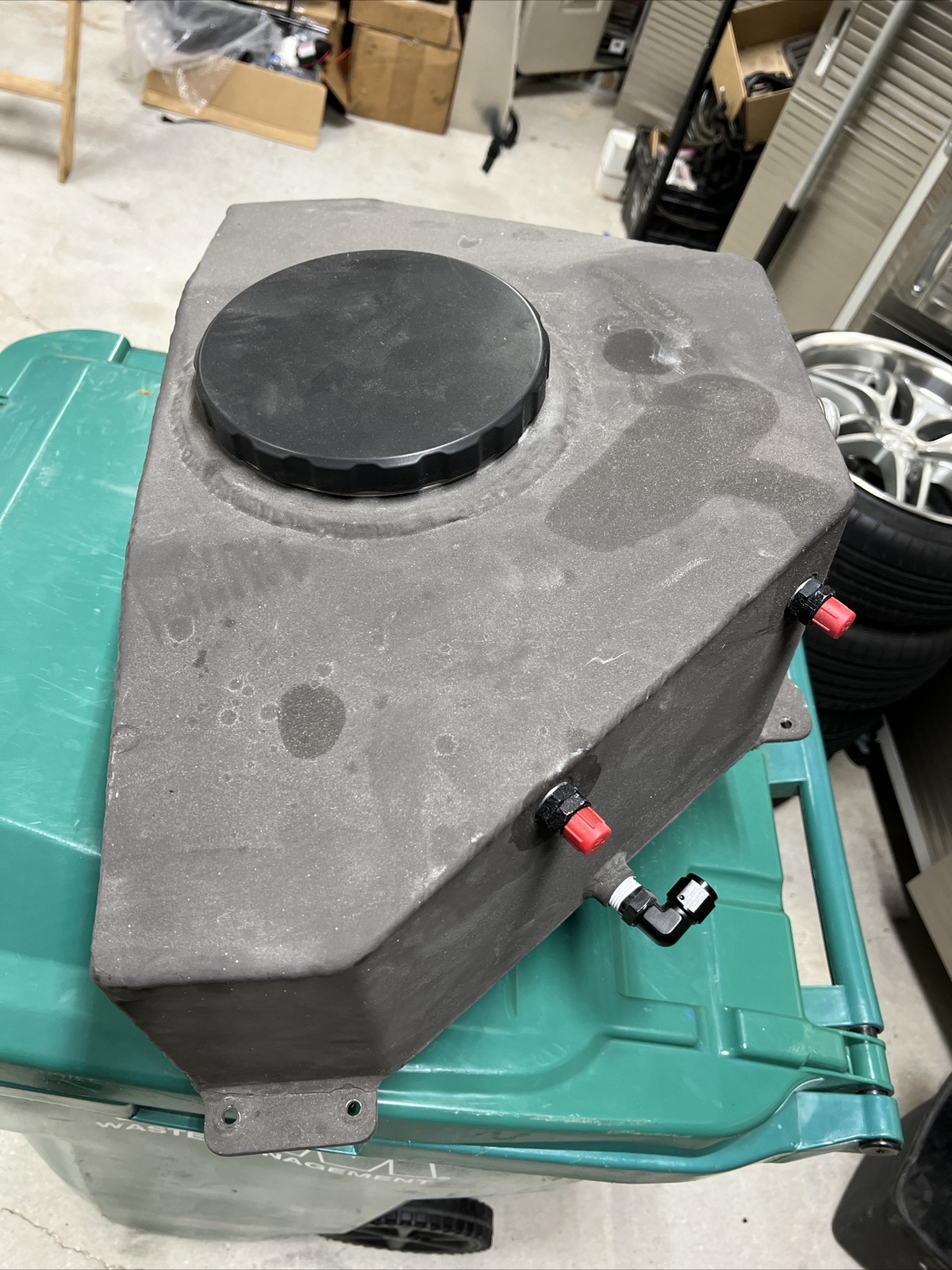 8 Gallon Water to Air Intercooler Aluminum Tank Ice Box - -16an | eBay